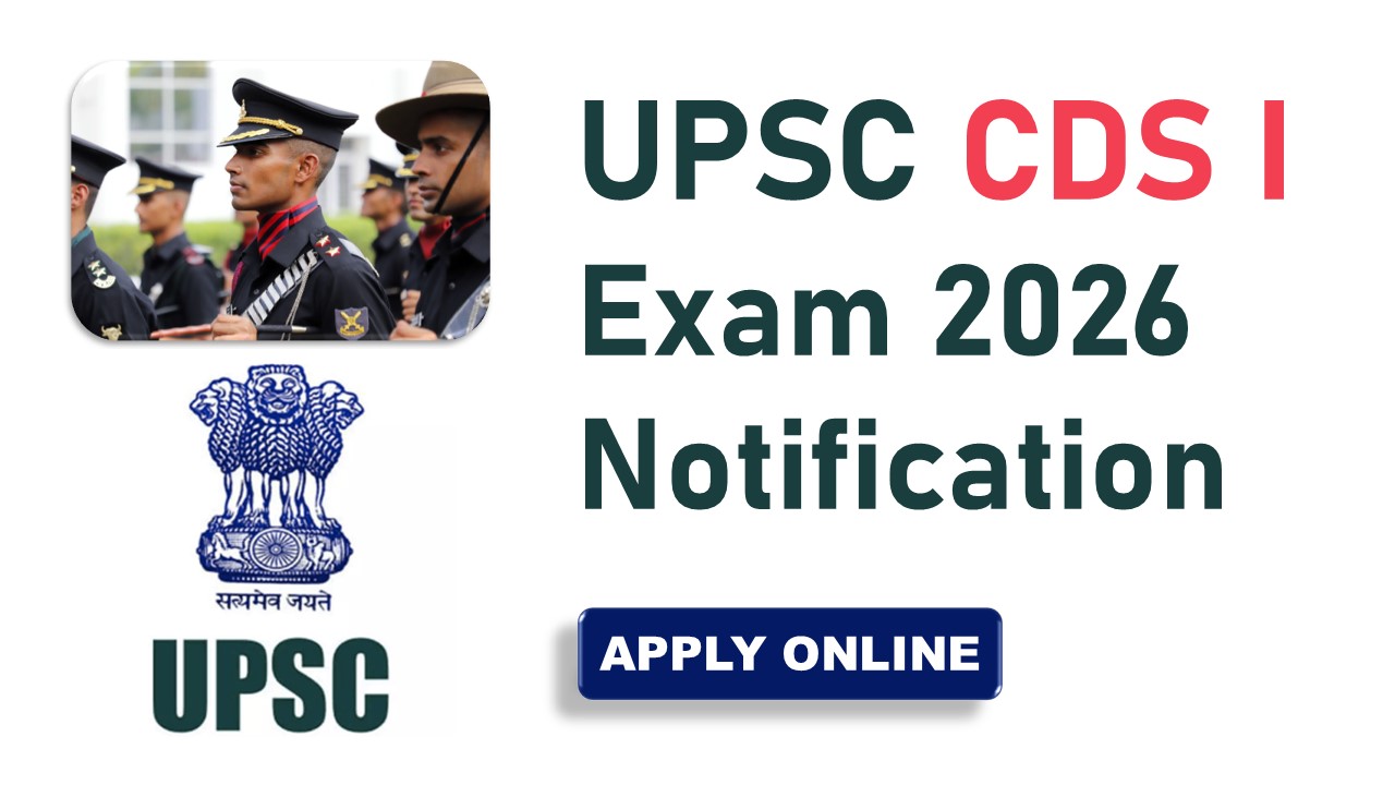UPSC CDS I Exam 2026 Notification: 451 Defence Officer Posts